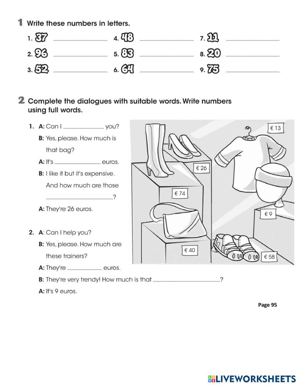 Numbers and Pri… | Free Interactive Worksheets | 1246255