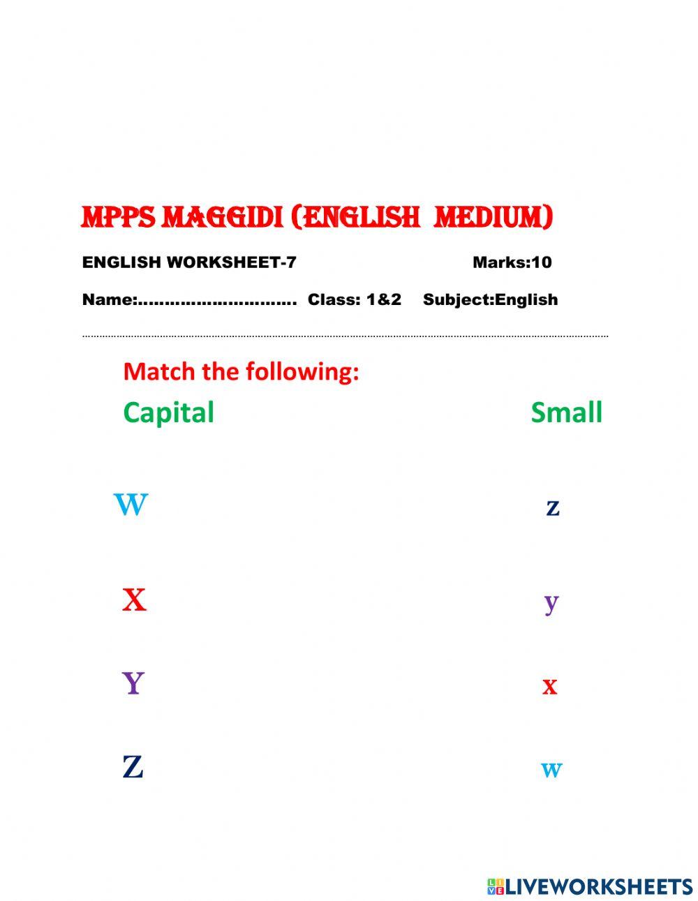 Wxyz interactive worksheet | Live Worksheets