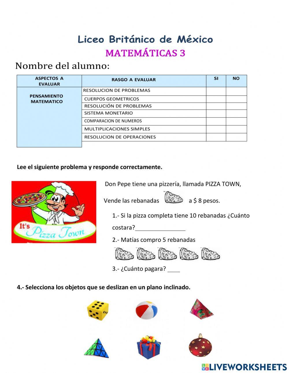 Tercero | Live Worksheets