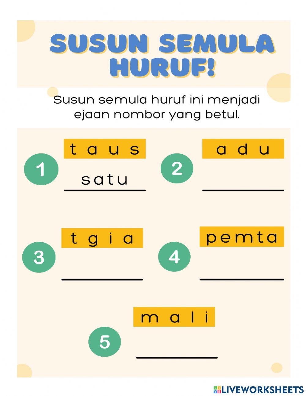 Mengeja Nombor 1-5 0109 | NUR IZIAN NAFISA BINTI ABU