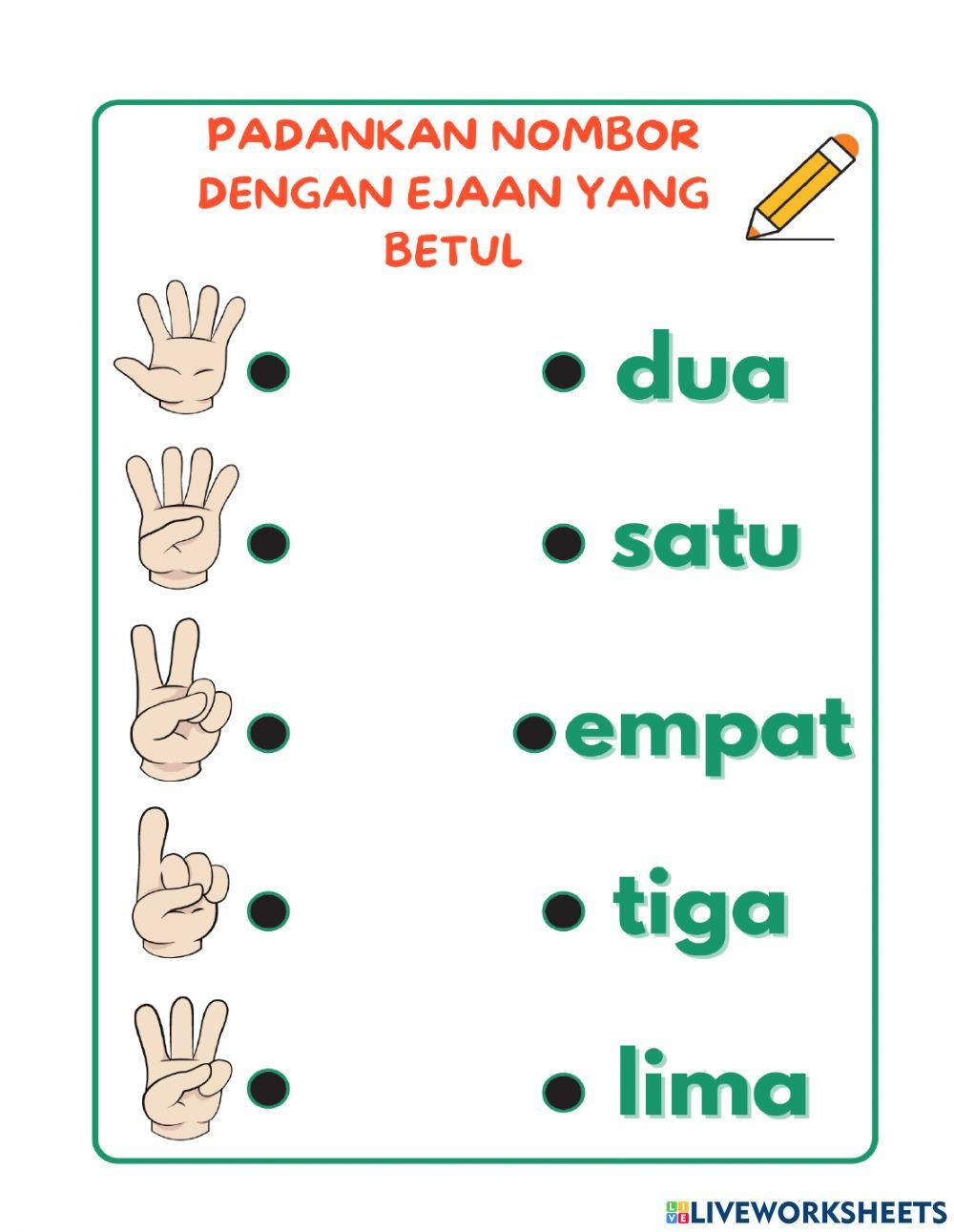 Mengeja Nombor 1-5 1335274 | NUR IZIAN NAFISA BINTI ABU