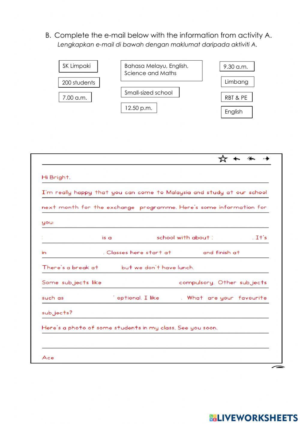 Unit 4 Learning World online activity | Live Worksheets