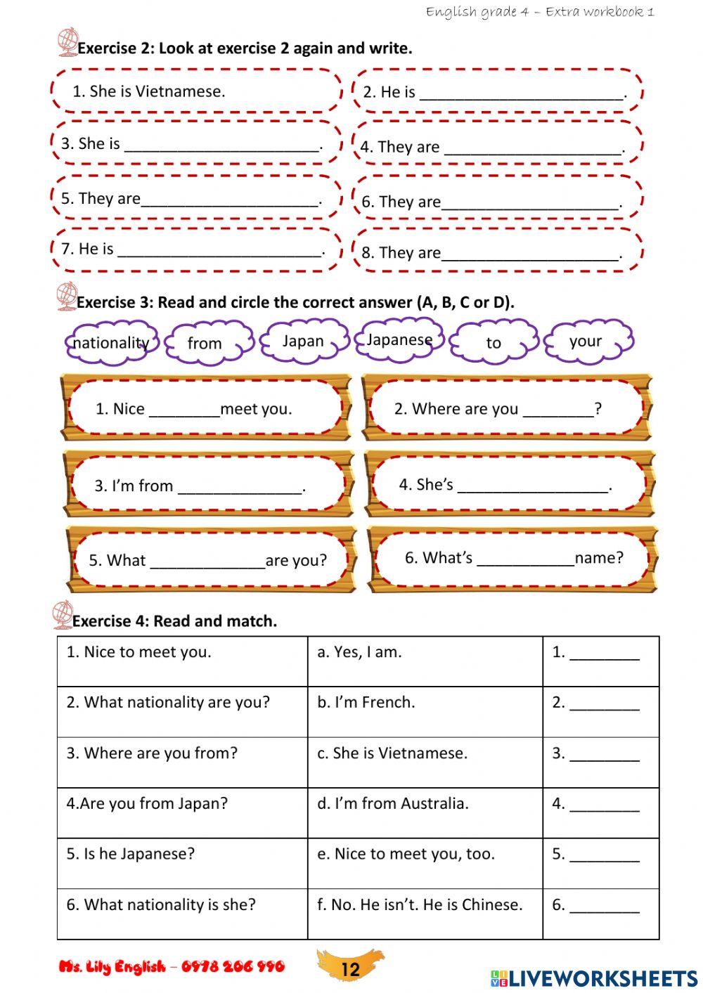 MsLily.G4- Unit 2 1336552 | lily9092 | Live Worksheets