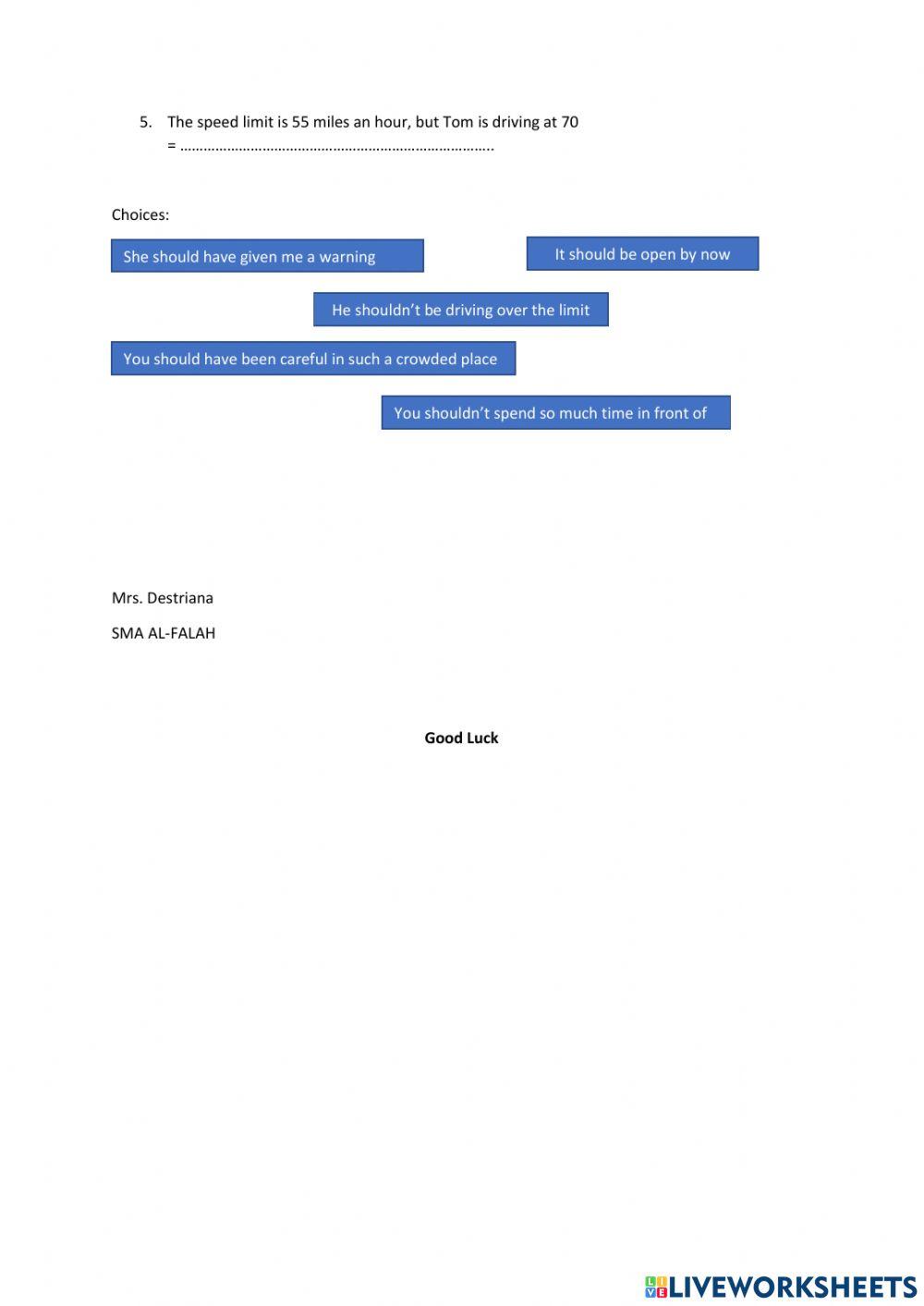 Daily Test online activity | Live Worksheets