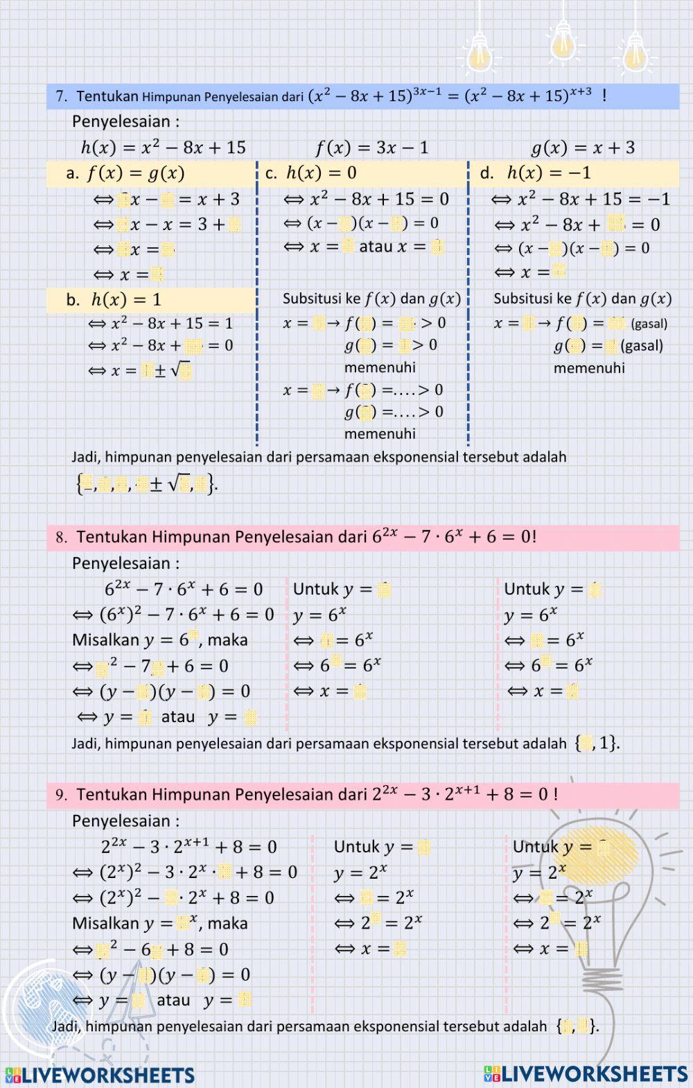 Eksponen | Free Interactive Worksheets | 1337097