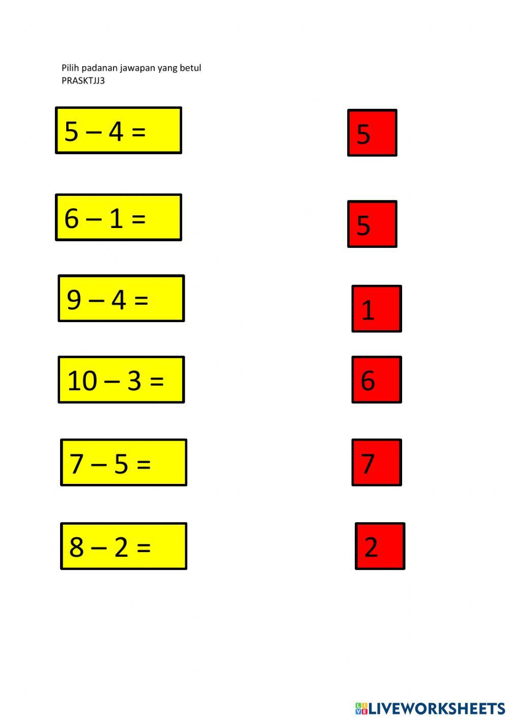 Tolak worksheet for preschool | Live Worksheets