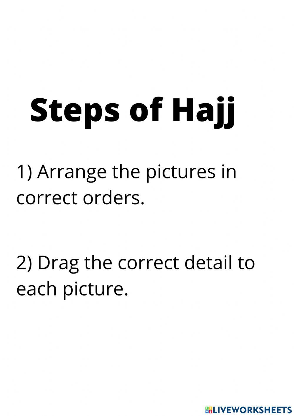 Hajj activity | Live Worksheets