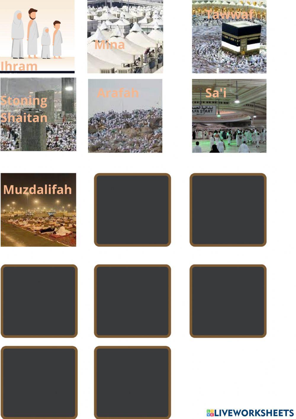 Hajj activity | Live Worksheets