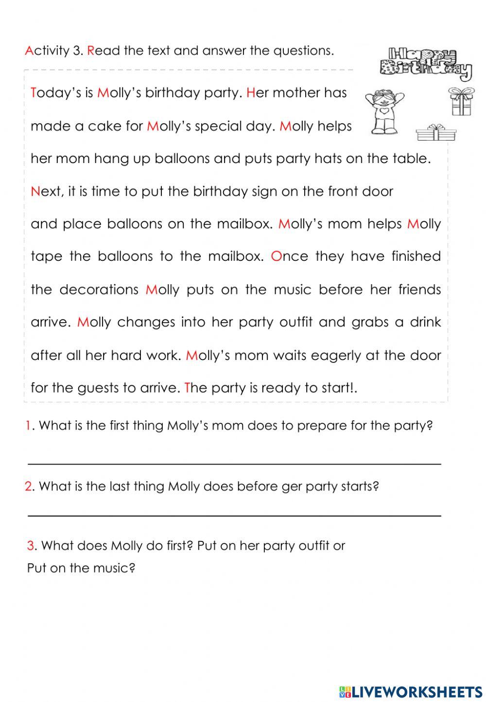 Reading Comprehension Diagnostic Evaluation 2nd Grade online exercise ...