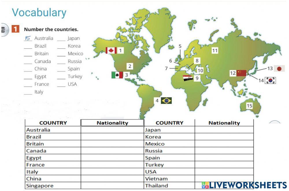 Country 1 6700160 | David Pham | Live Worksheets