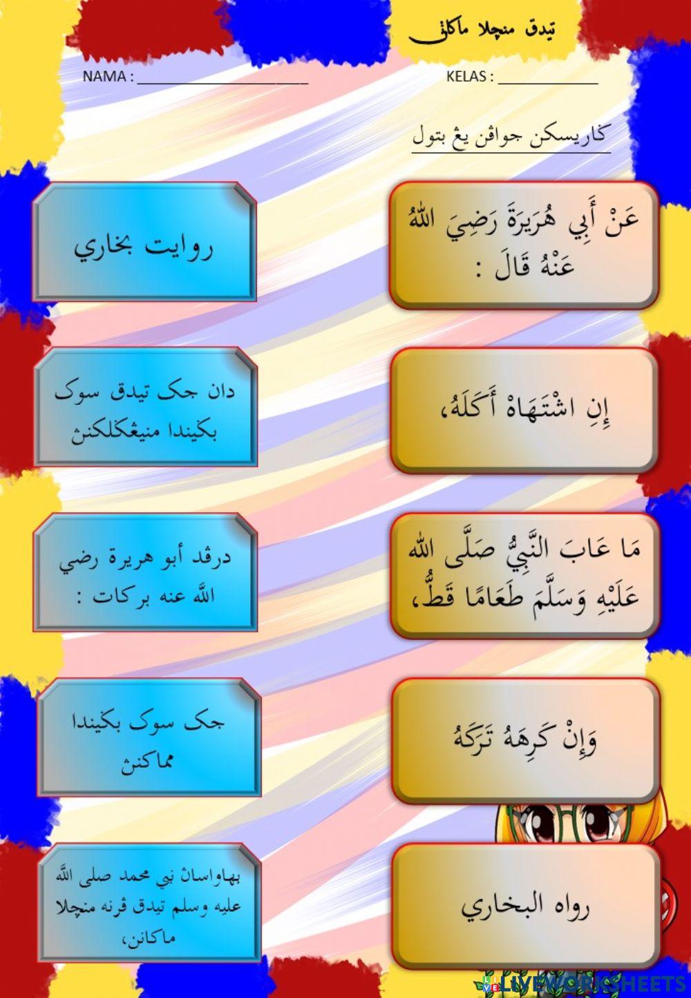 Tidak mencela makanan interactive worksheet | Live Worksheets