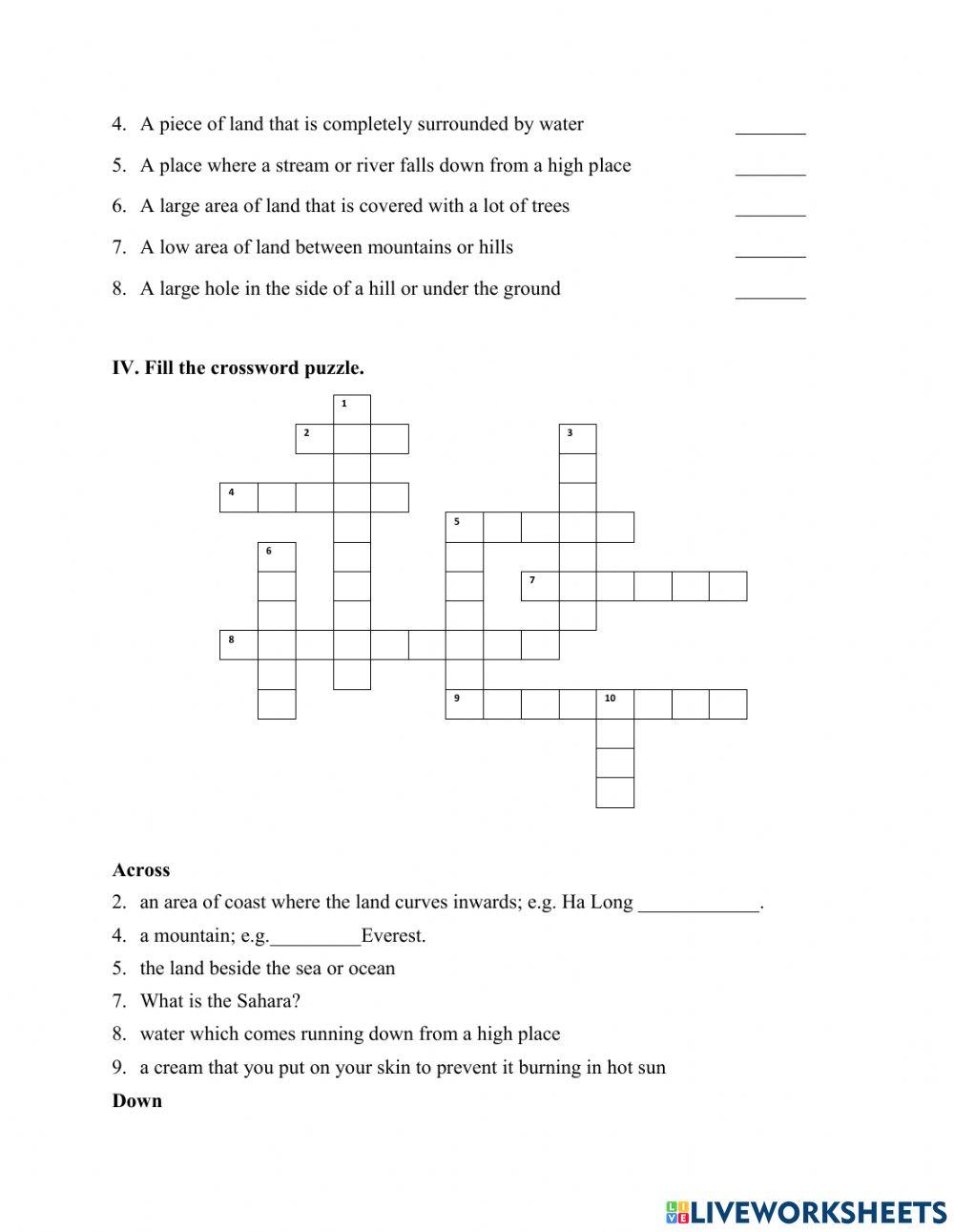 Unit 5 - Worksheet 1 - Grade 6 worksheet | Live Worksheets