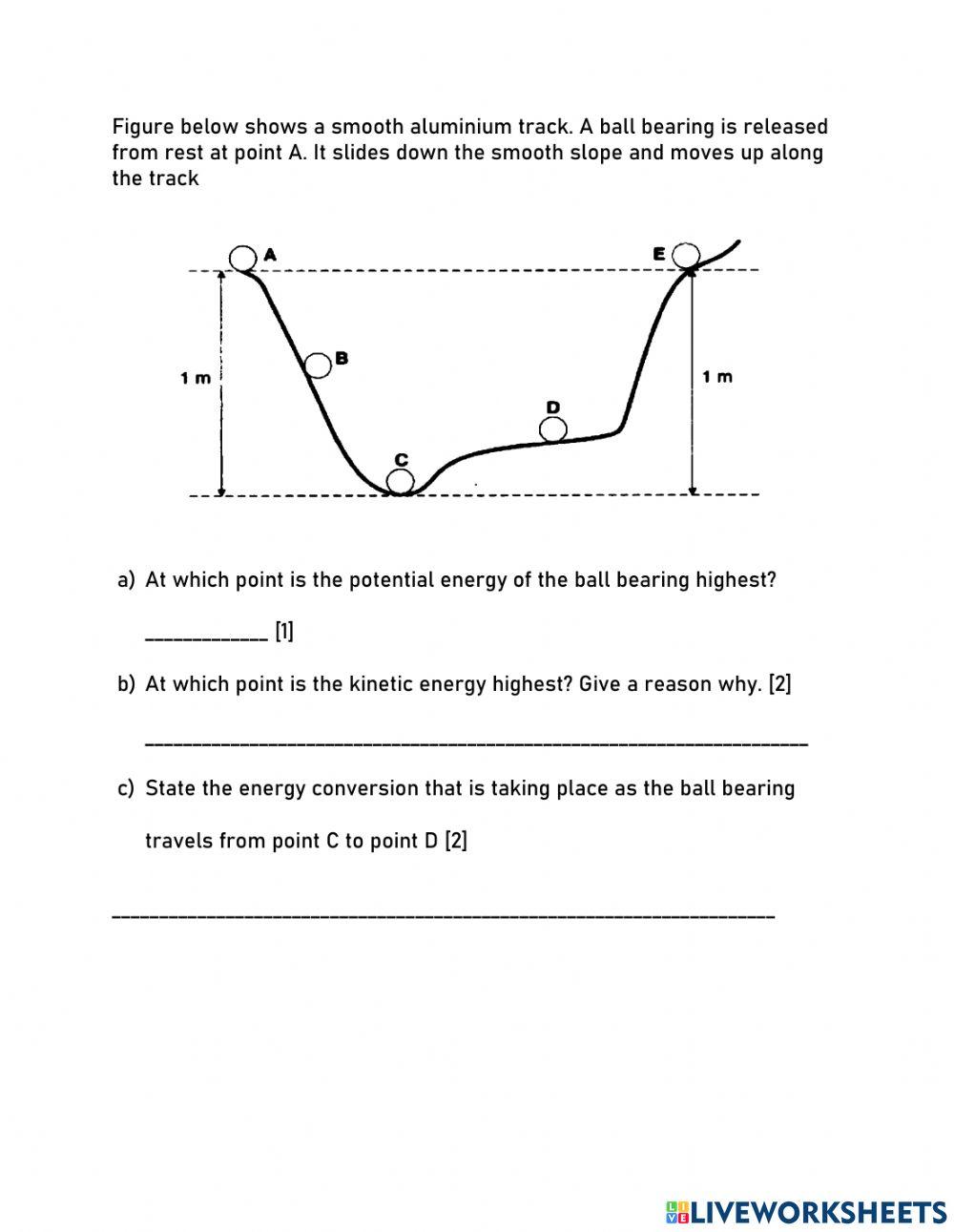 Conservation energy online exercise for | Live Worksheets