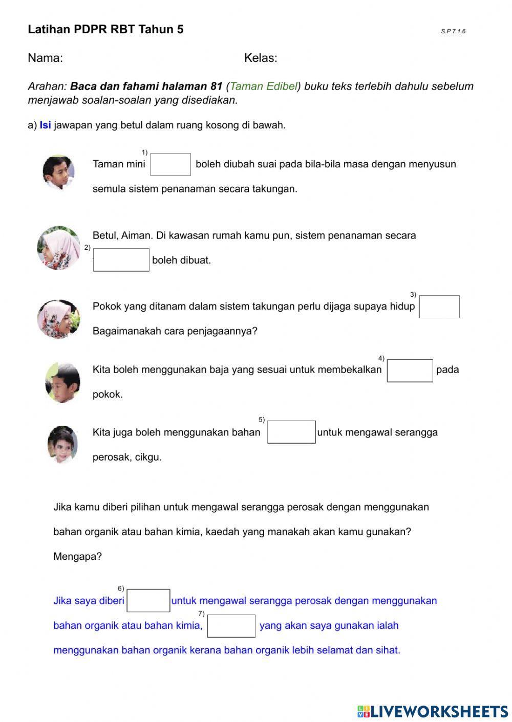 RBT T5 ms81 worksheet | Live Worksheets