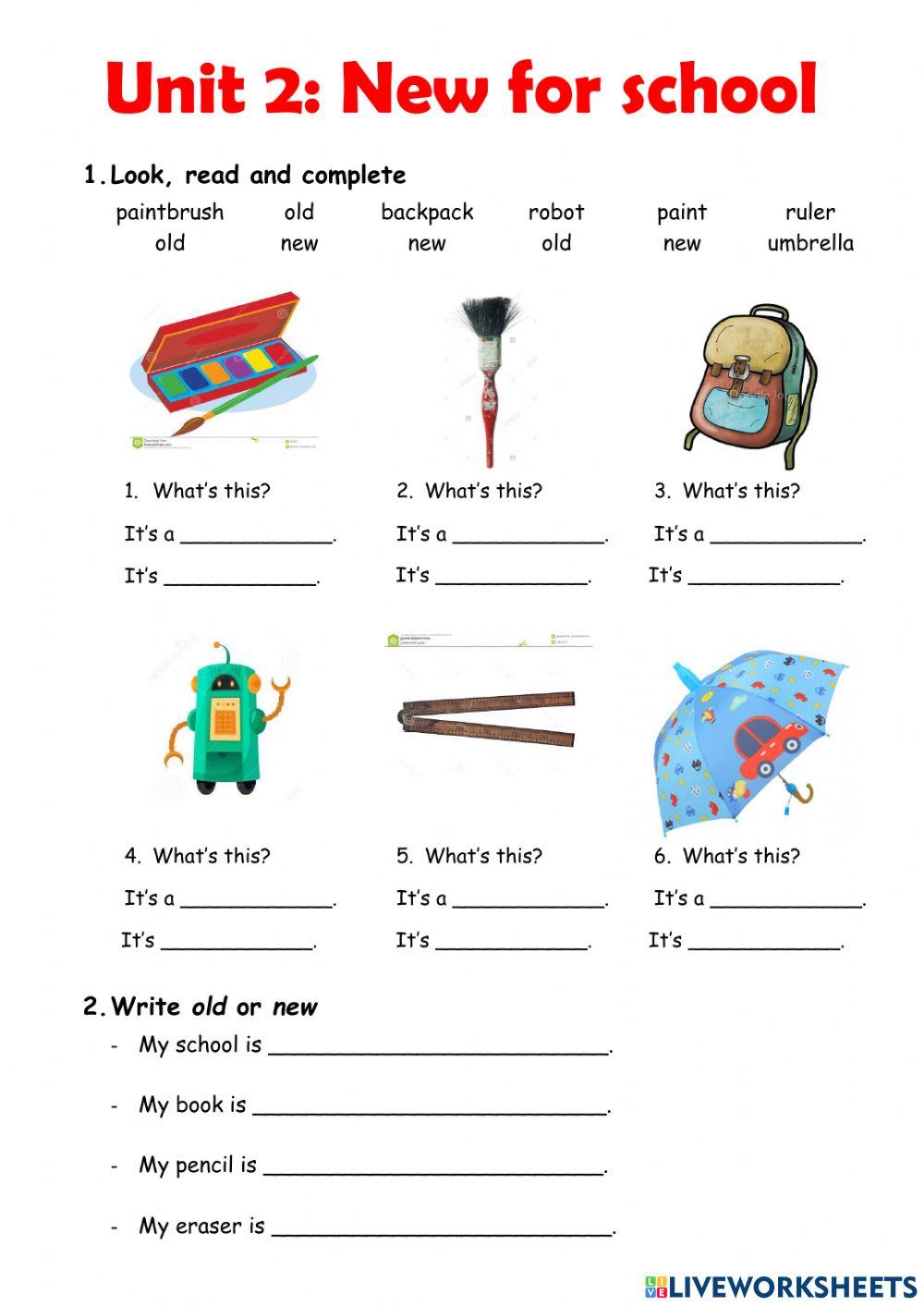 New for school 0104 | Rose Nguyen | Live Worksheets