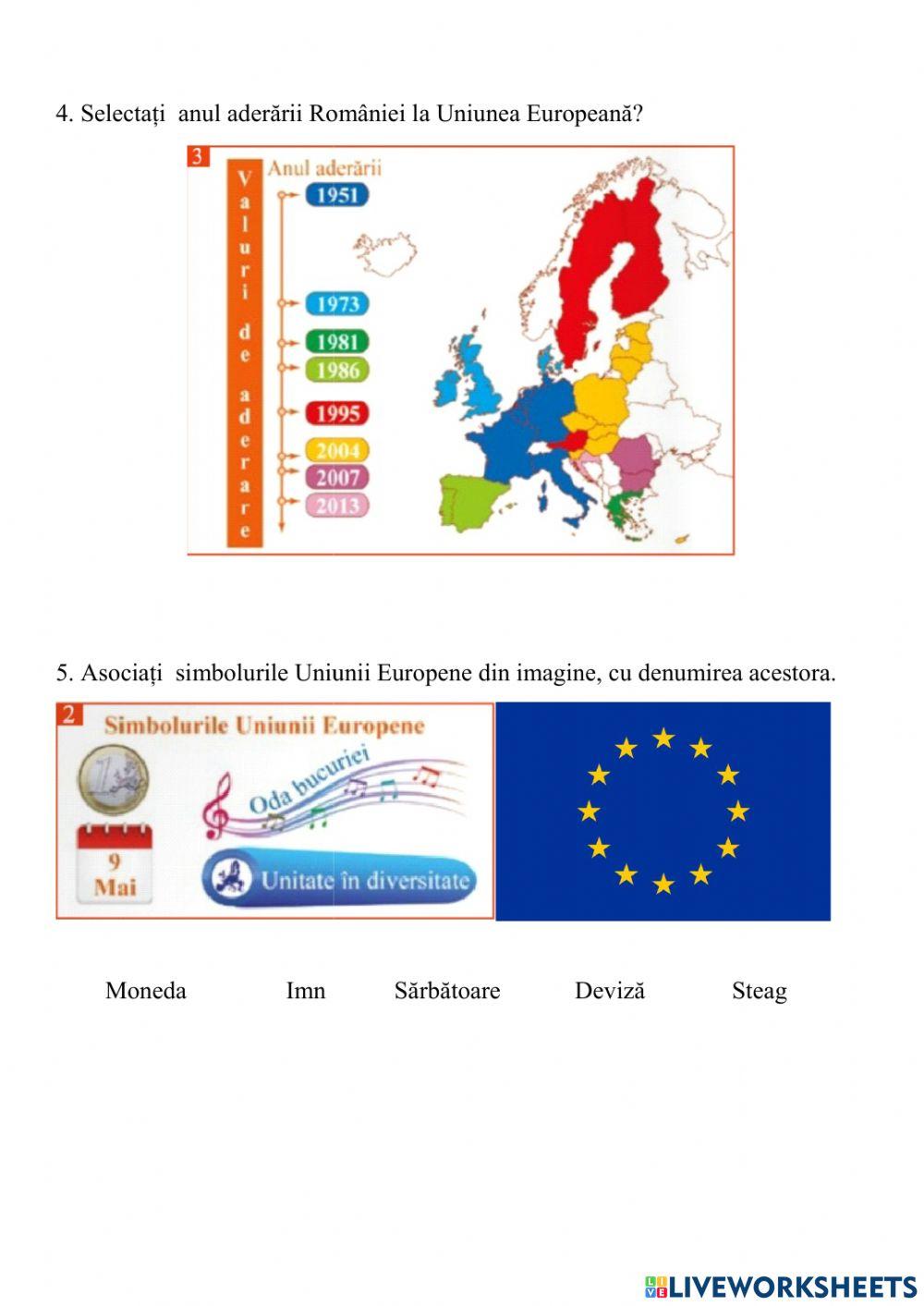 Fisa de lucru UE worksheet | Live Worksheets