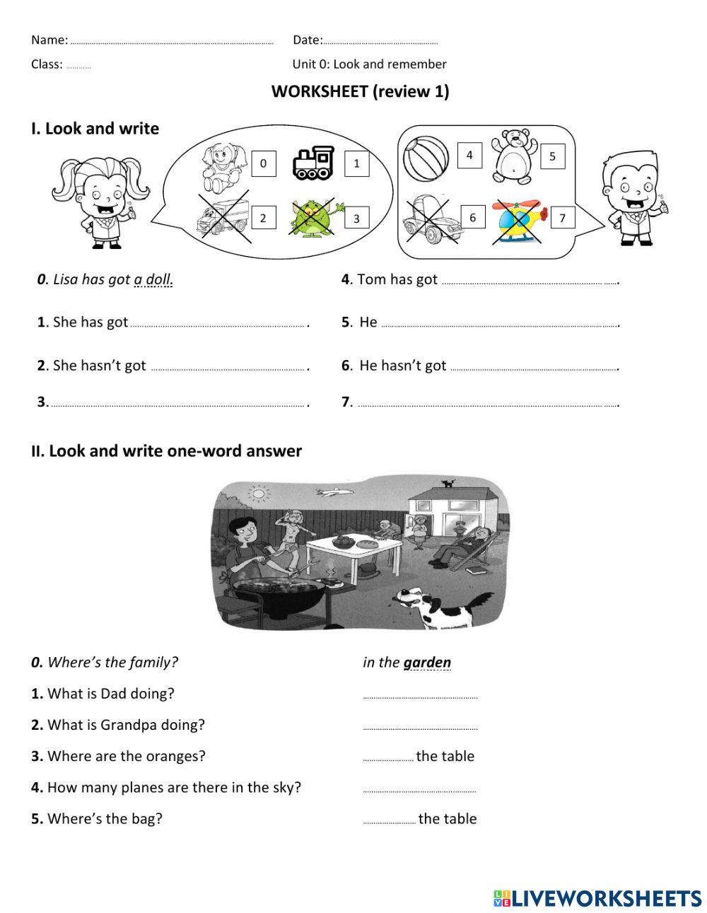 L3-u0-w1-ws1 worksheet | Live Worksheets