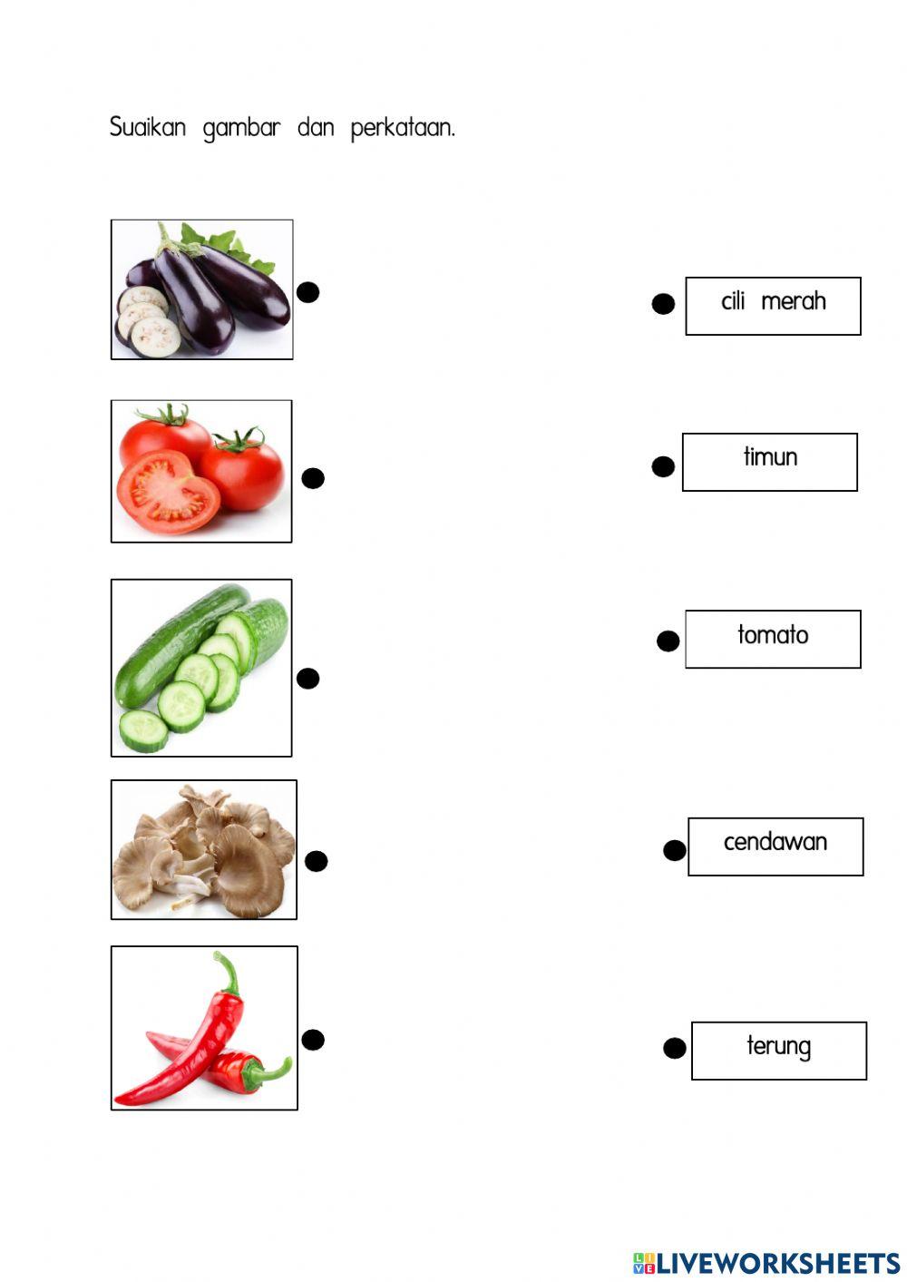 sayur-sayuran 3355006 | gctcjannah | Live Worksheets