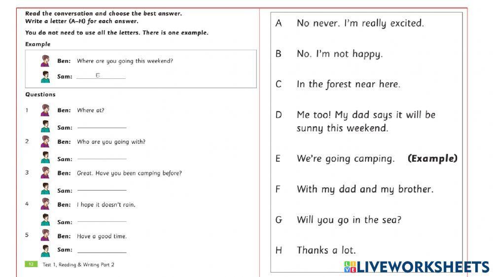 Flyers reading Test 3824537 | Thaole123456 | Live