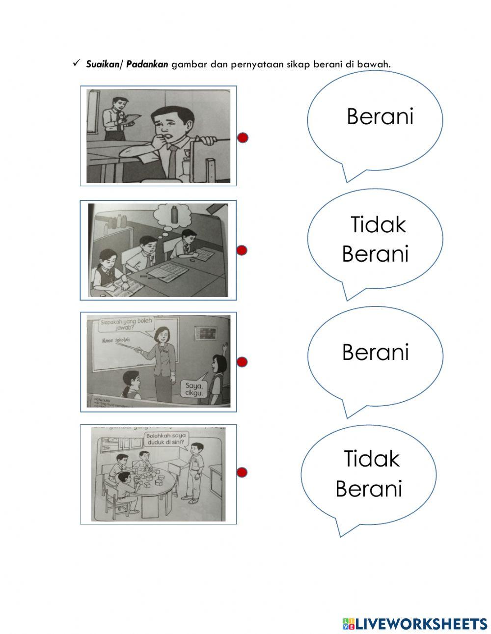 Unit 9 : keberanian worksheet | Live Worksheets