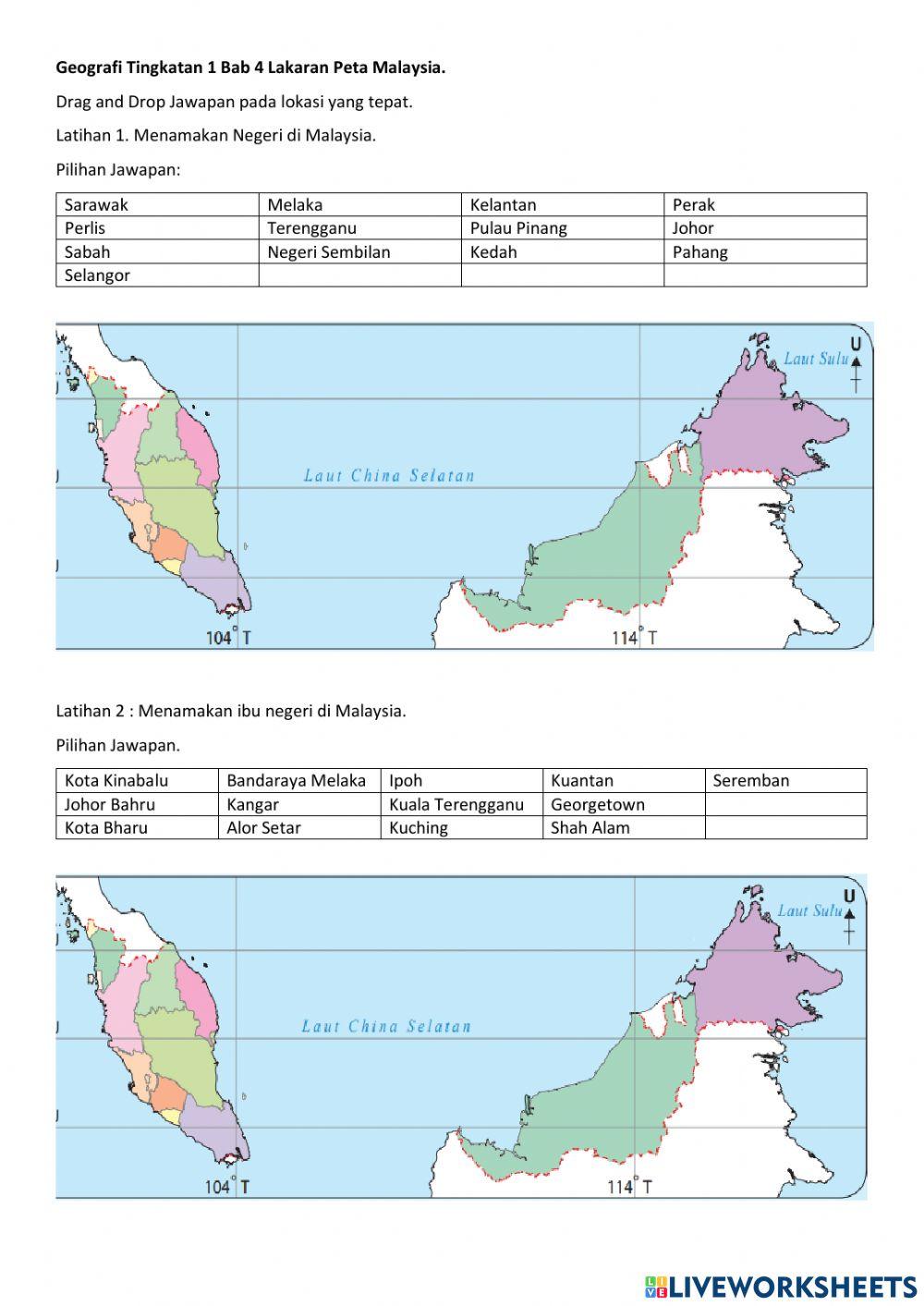Geografi Tingka… | Free Interactive Worksheets | 1339134