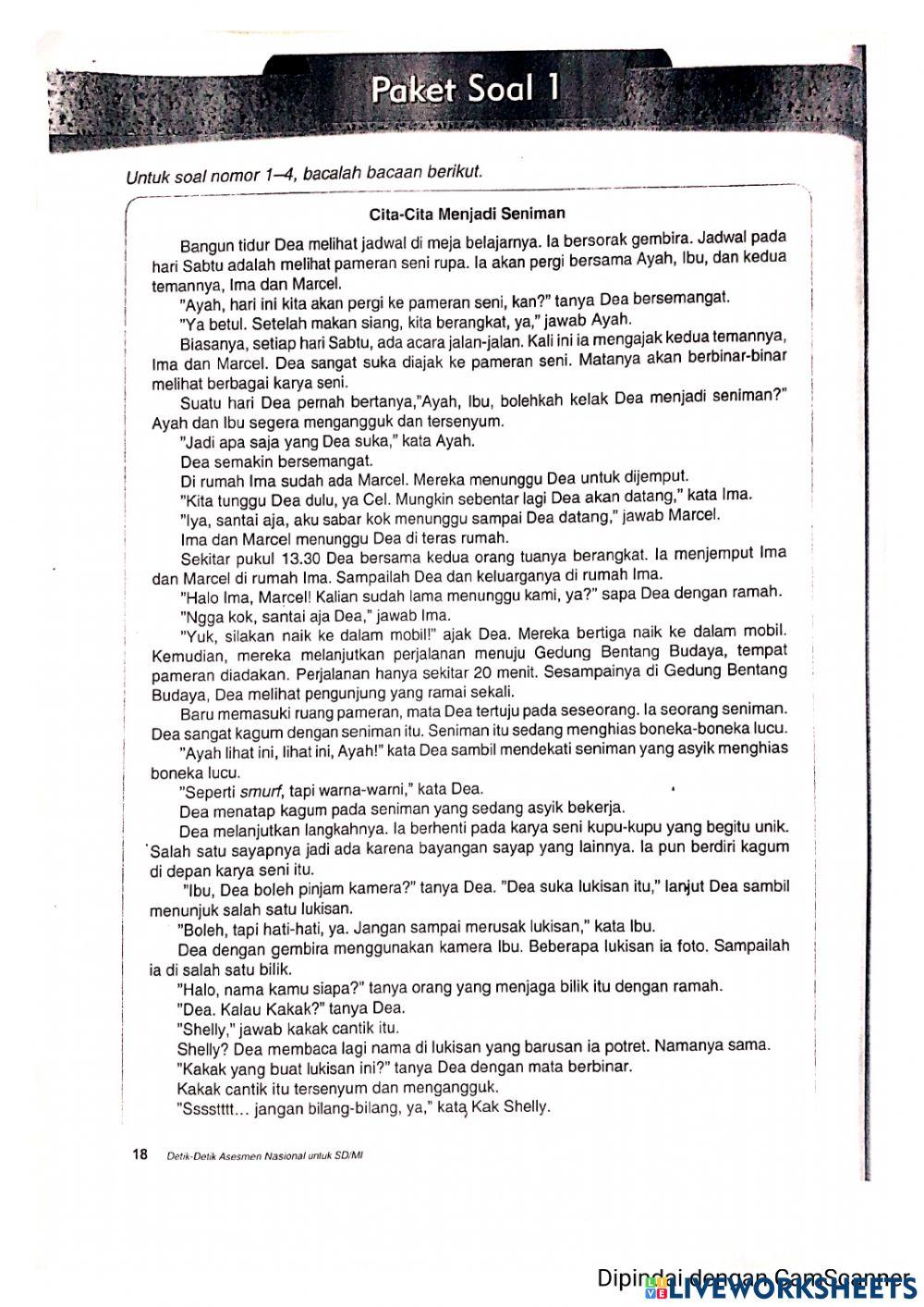 Latihan akm1 worksheet | Live Worksheets