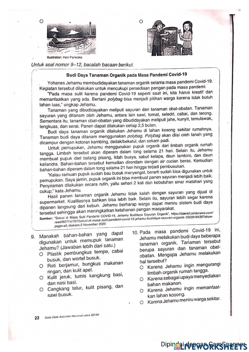 Latihan akm1 worksheet | Live Worksheets