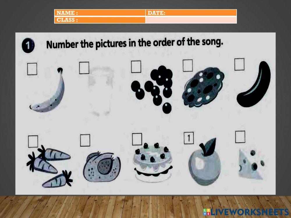 Tommy's in the kitchen - song worksheet | Live Worksheets