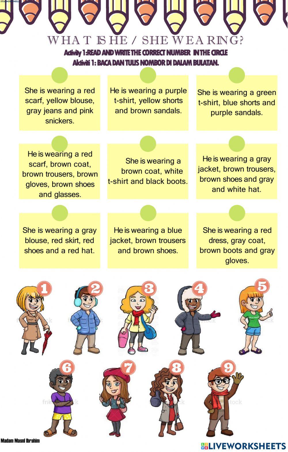 Reading Get Dressed worksheet | Live Worksheets