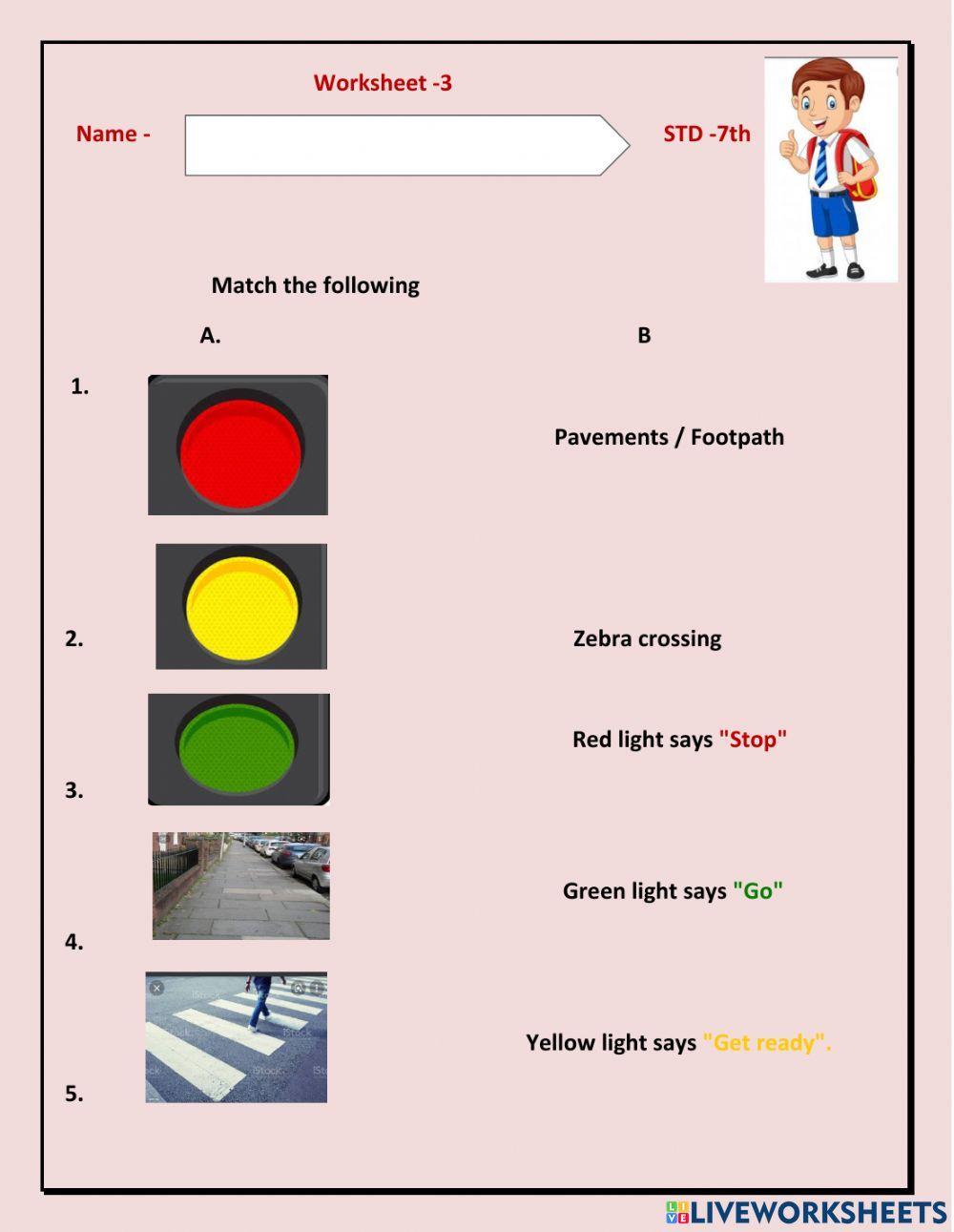 Match the following 7th worksheet | Live Worksheets