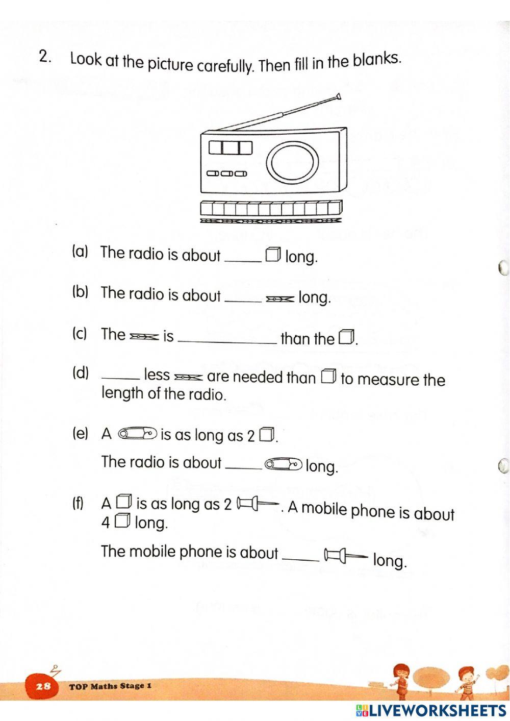worksheet 3 Estimating and measuring length 1 3355599