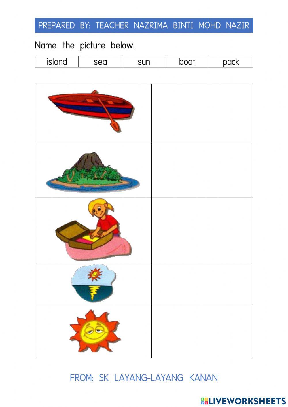 On Holiday online pdf worksheet for Grade 3 | Live Worksheets