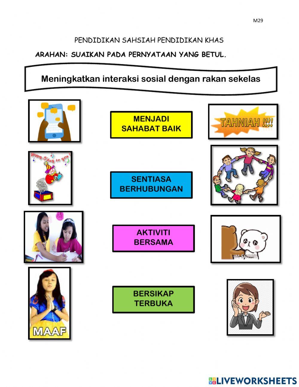 Pendidikan sahsiah online practice | Live Worksheets