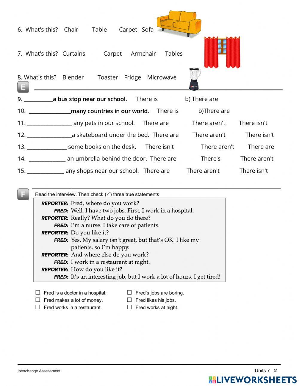 Unit 7 gu1 worksheet | Live Worksheets
