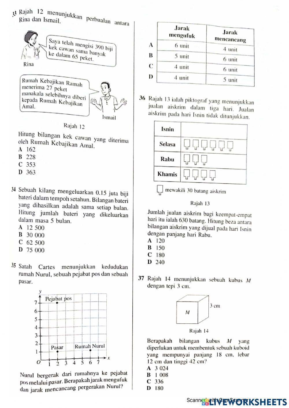 Set 2 kertas 1 1376800 | misshalina | Live Worksheets