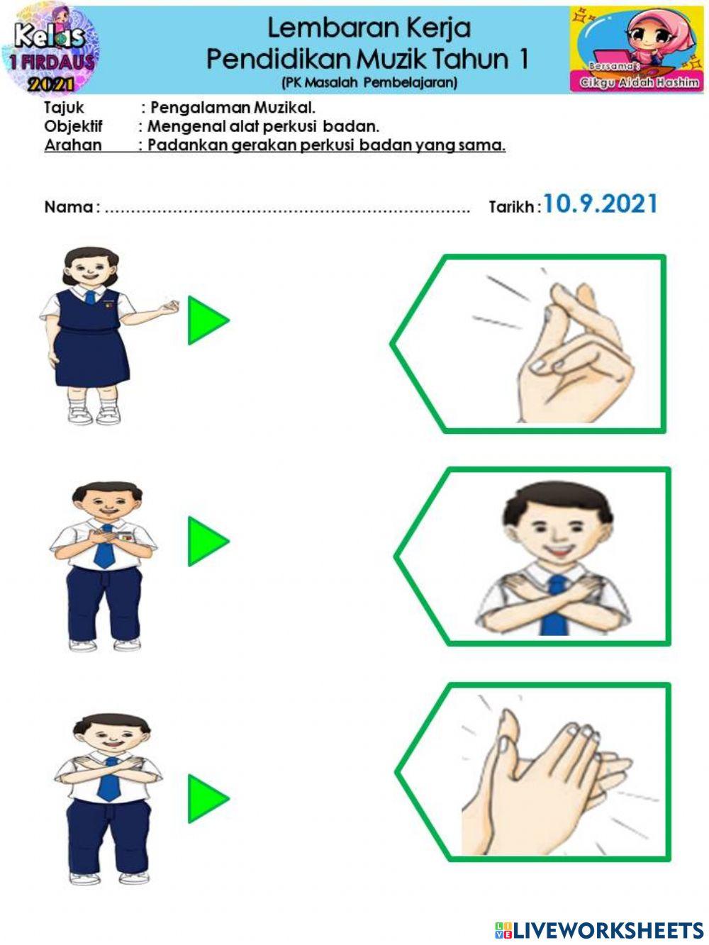 Alat perkusi ba… | Free Interactive Worksheets | 1376813