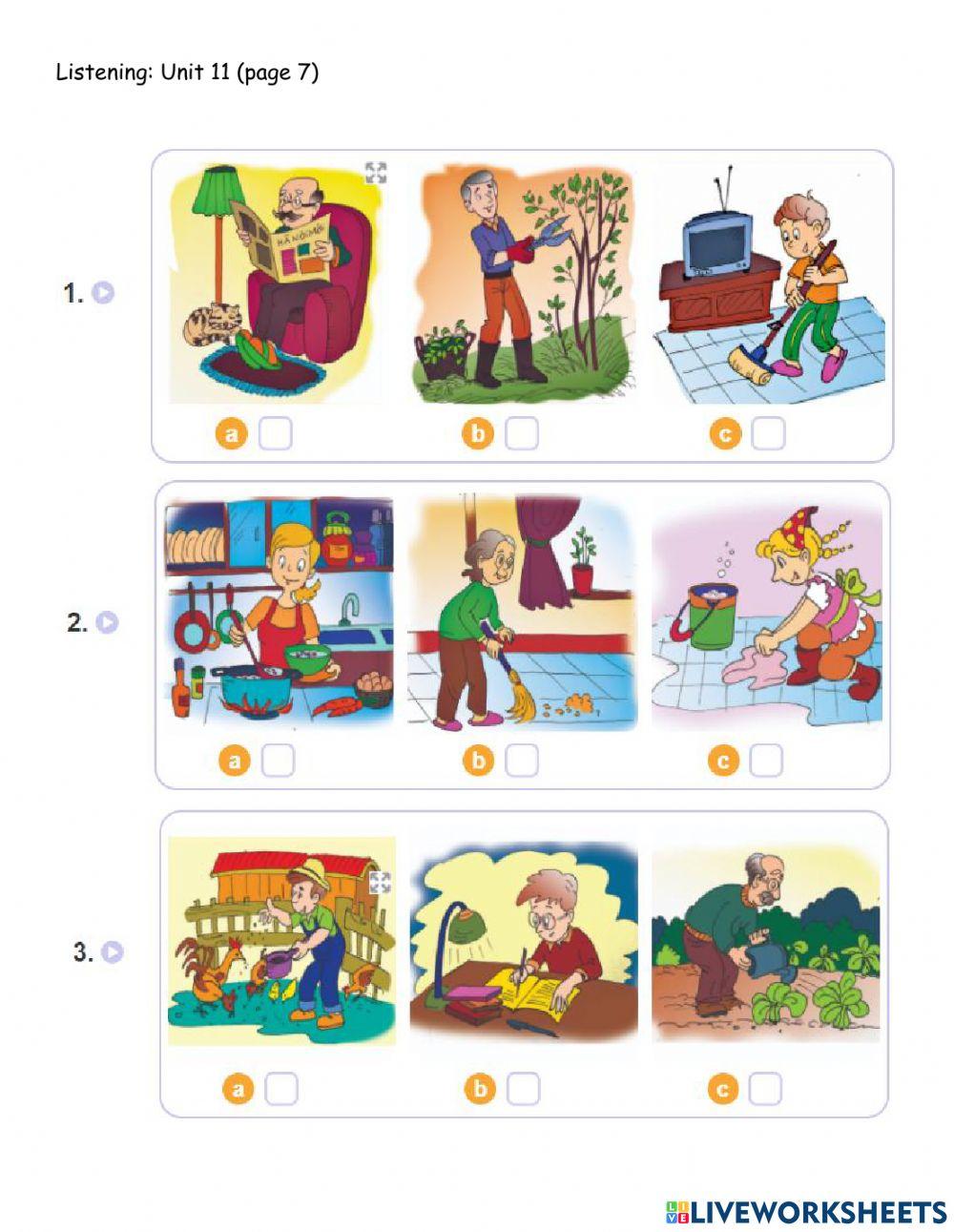 3h3 TA Unit 11 Listening-4 worksheet | Live Worksheets