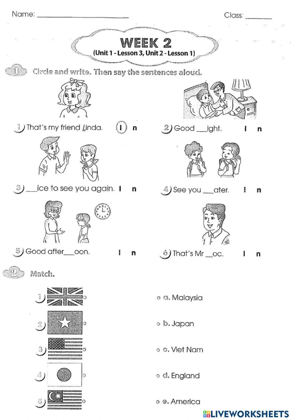 English 4 - Wee… | Free Interactive Worksheets | 1377882
