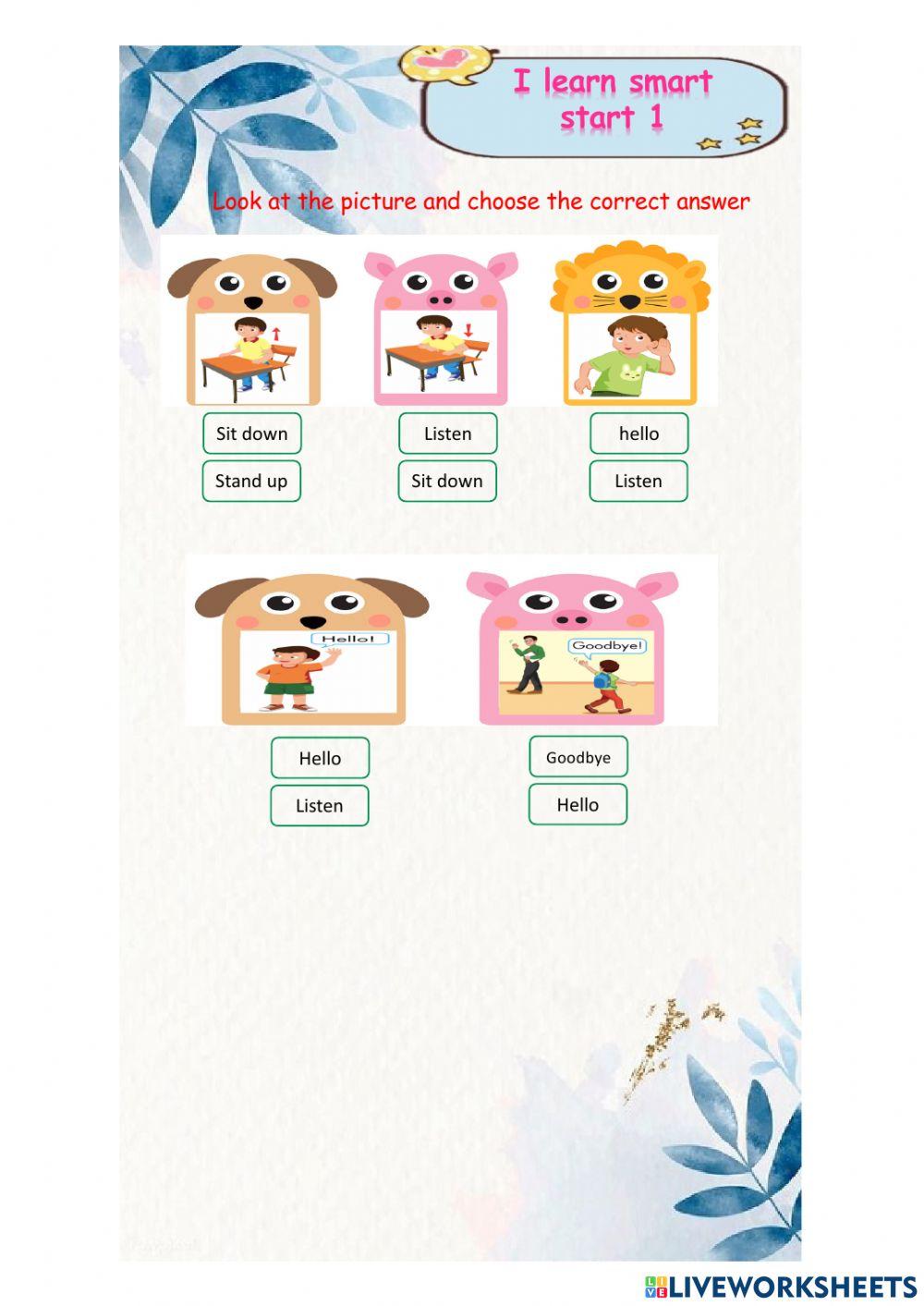 I learn smart start - welcome worksheet | Live Worksheets
