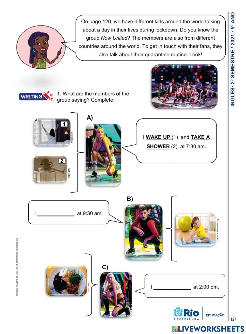 Quarantine Routine exercise | Live Worksheets