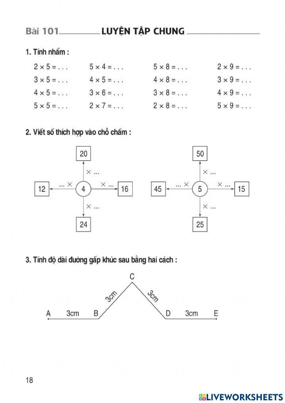 Bài tập về nhà exercise for 2 | Live Worksheets