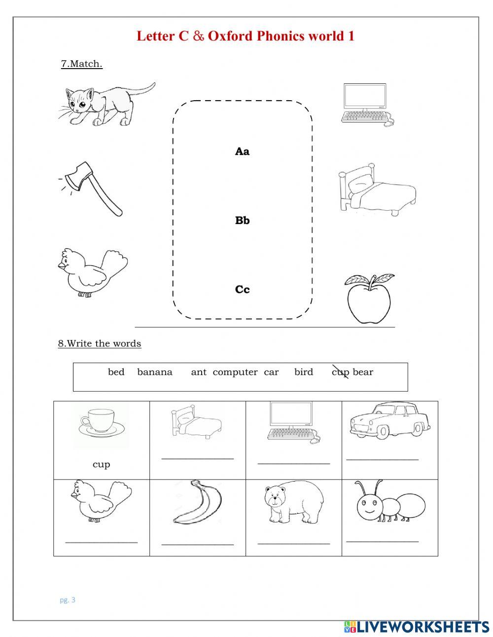 phonics c worksheet