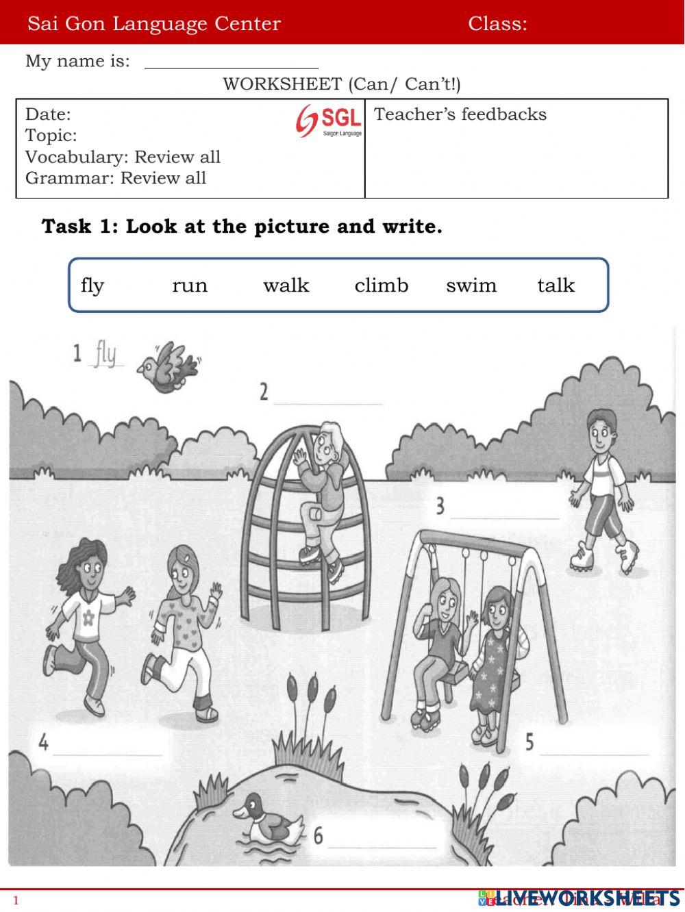 Action boy can run! online activity | Live Worksheets