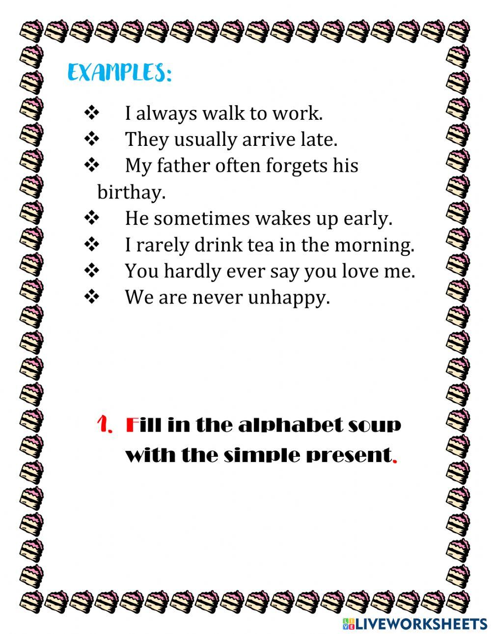 Simple present online exercise for SEXTO | Live Worksheets