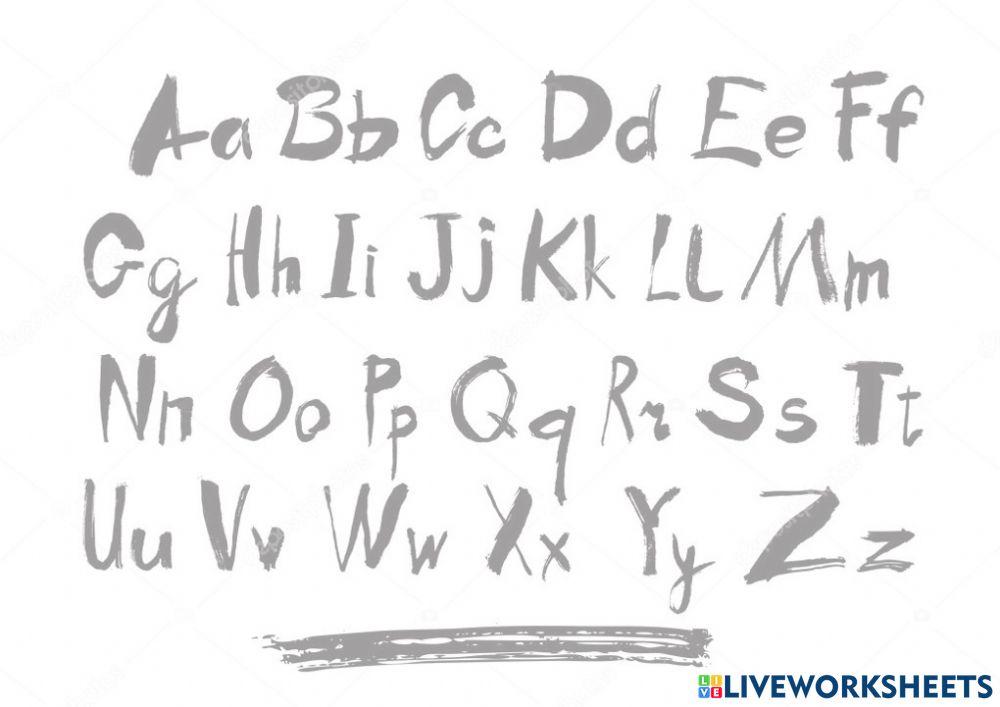 Abc exercise for 1 | Live Worksheets