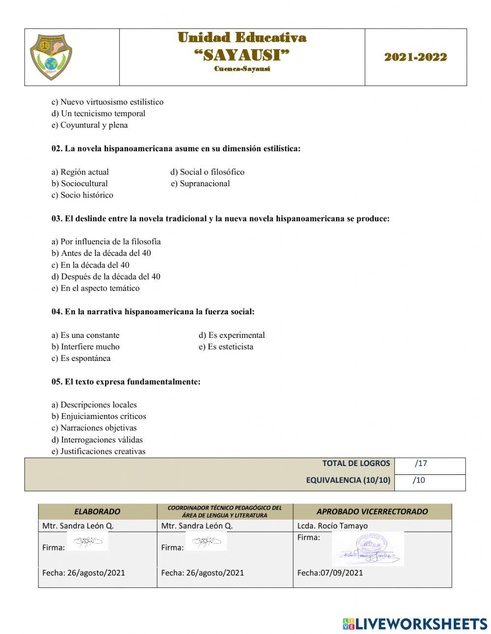 Eval. Diagnósti… | Free Interactive Worksheets | 5160692