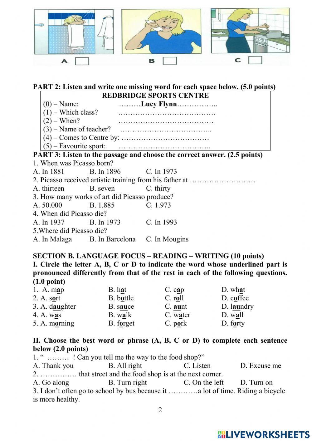 Ly Thi Nhu Huyen | FINAL TEST-1ST SEMESTER-GRADE 7