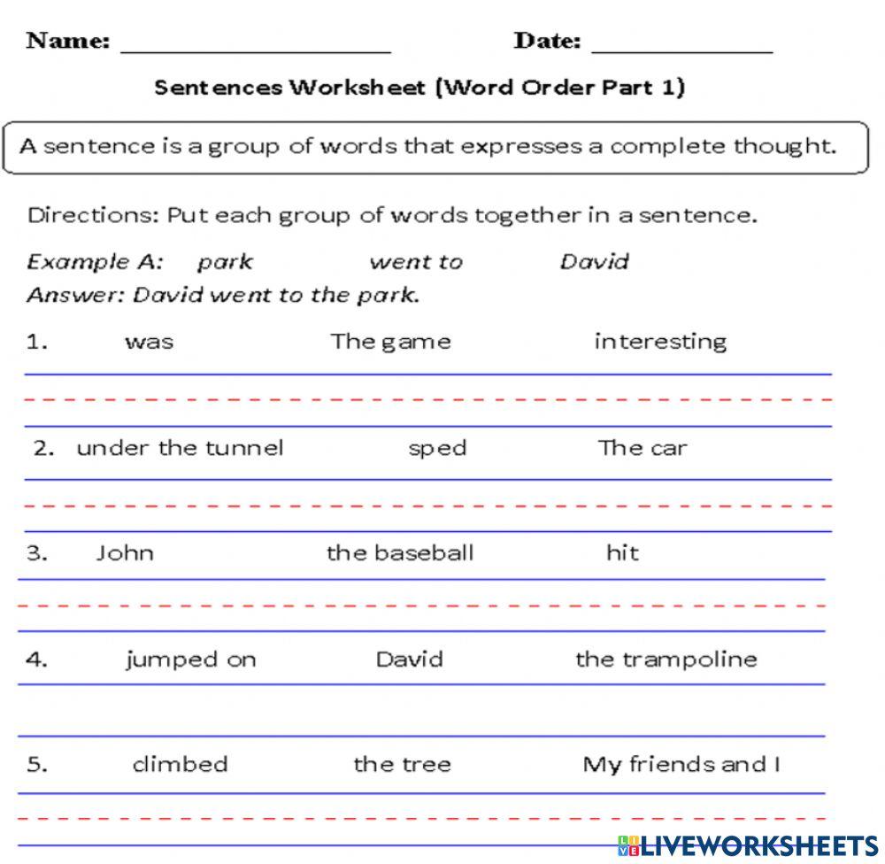 1st liveworksheet interactive worksheet | Live Worksheets