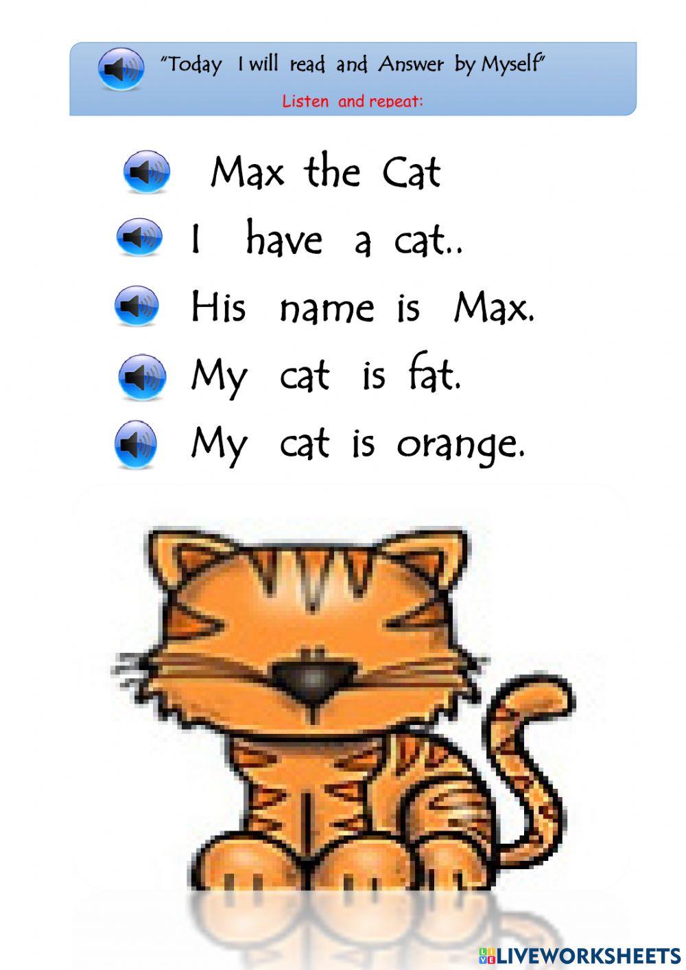 Saturday's Reading and Repeat -I can do it worksheet | Live Worksheets