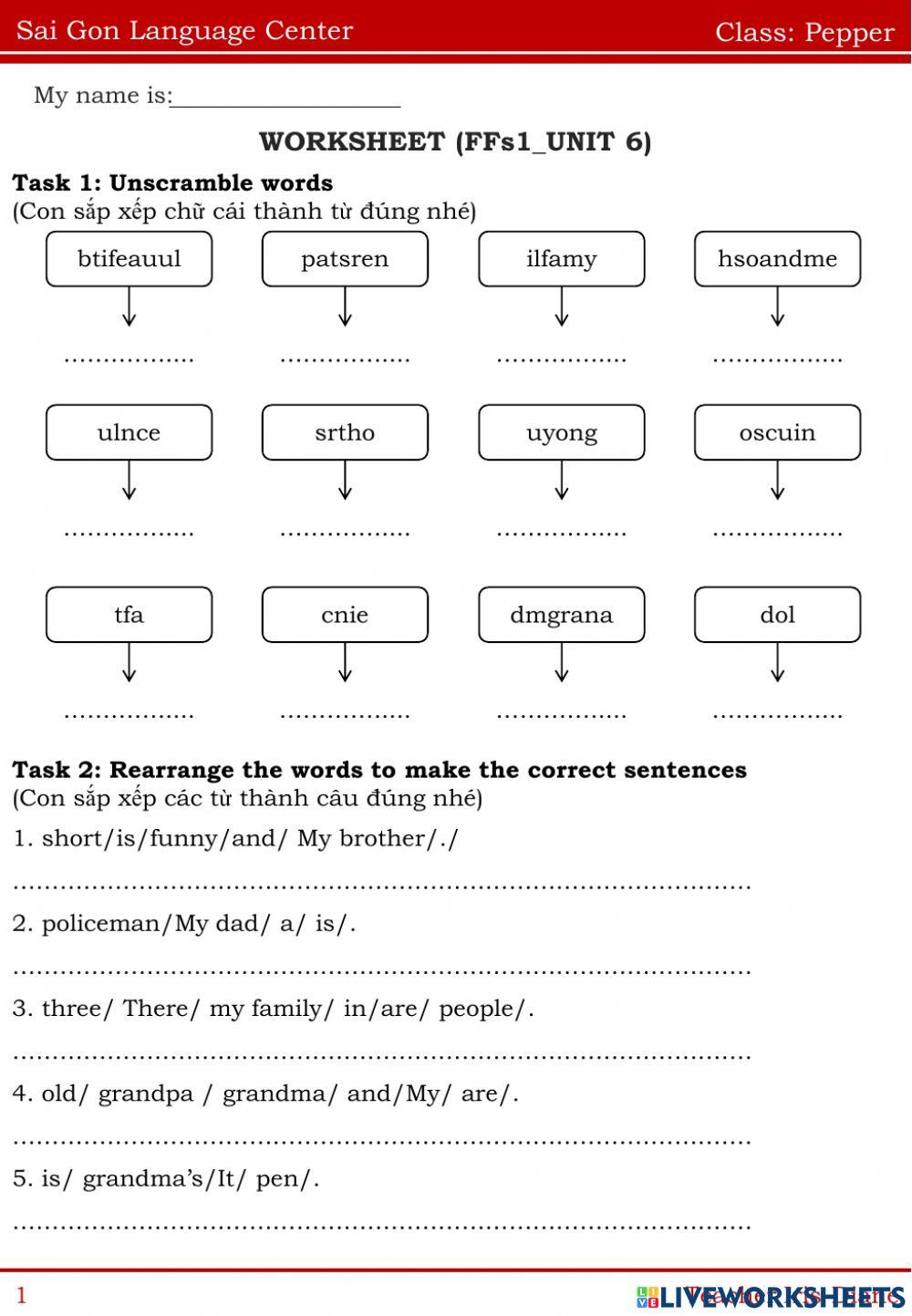 Homework-class Pepper (Sep 10th) worksheet | Live Worksheets